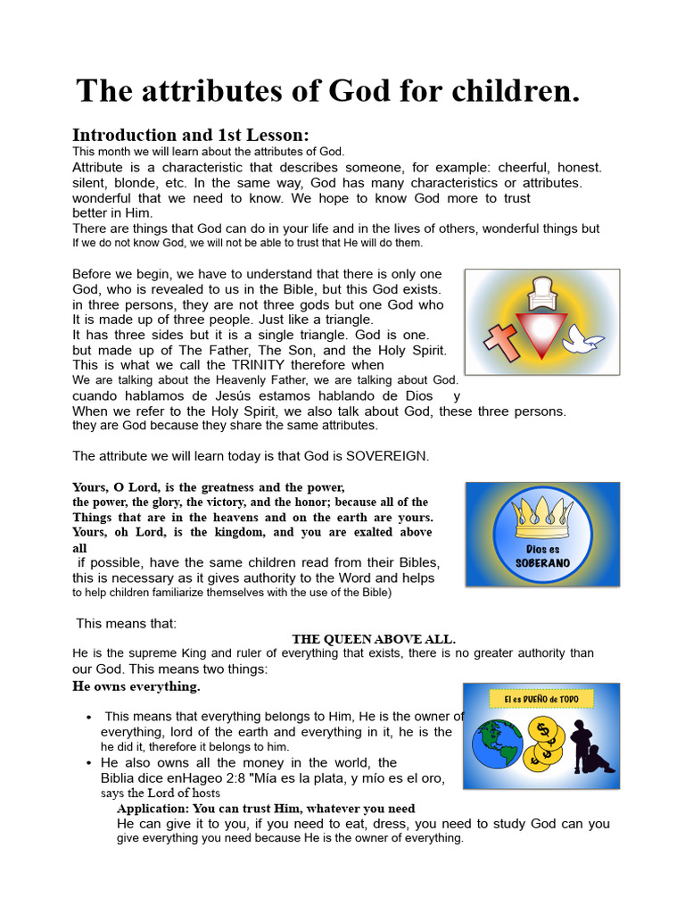 Teaching Kids About God's Attributes | PDF | God | Jesus