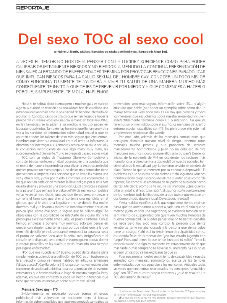 Del Sexo TOC Al Sexo Cool - gb93 | PDF | Desorden obsesivo compulsivo | Condón
