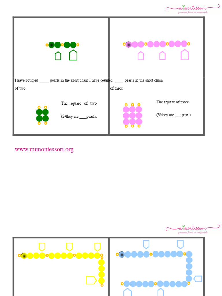 Cards For Short Chains Montessori Print Letter | PDF