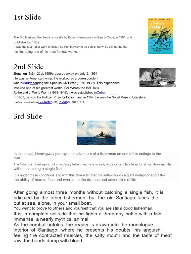 The Old Man and the Sea Overview | PDF