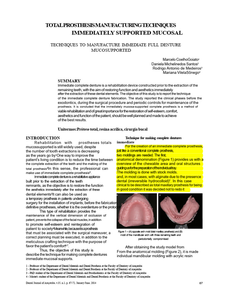 Immediate Prosthesis | PDF | Dentures | Prosthesis