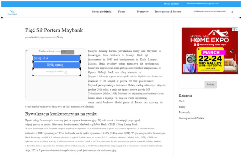 Pięć Sił Portera W Maybank - Analiza Portera | PDF