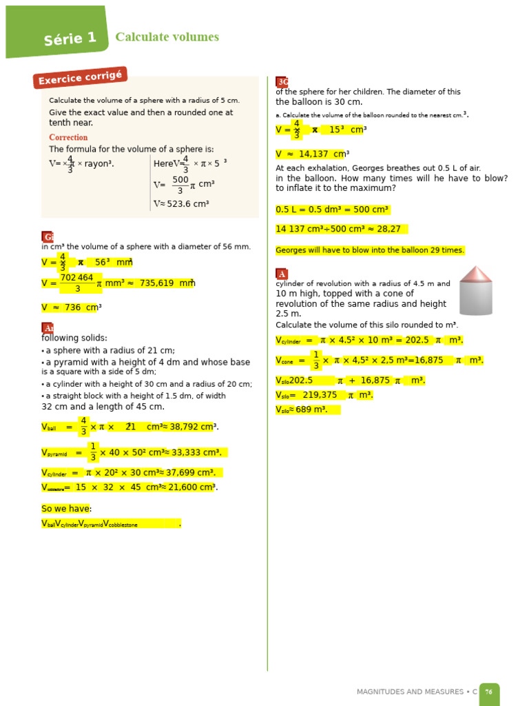 AP 3rd volumes with correction ball | PDF | Volume | Sphere