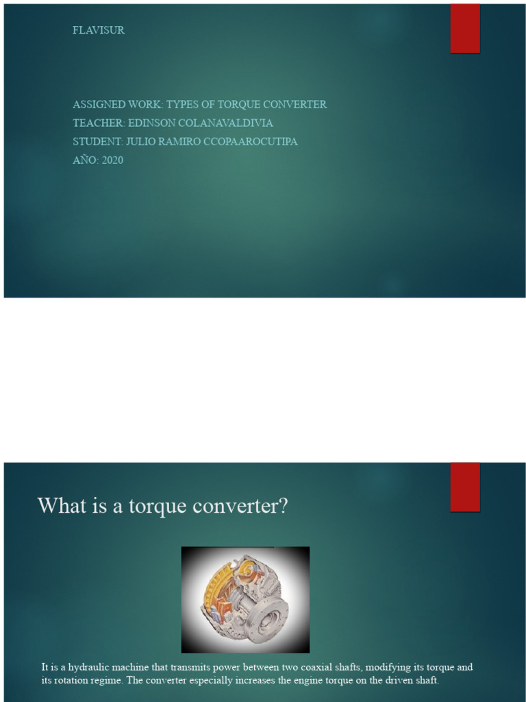 Types and Functions of Torque Converters | PDF | Clutch | Mechanical ...