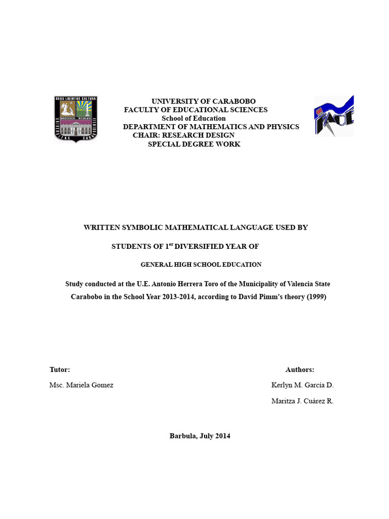 Symbolic Mathematical Language.pdf | PDF | Mathematics | Analysis