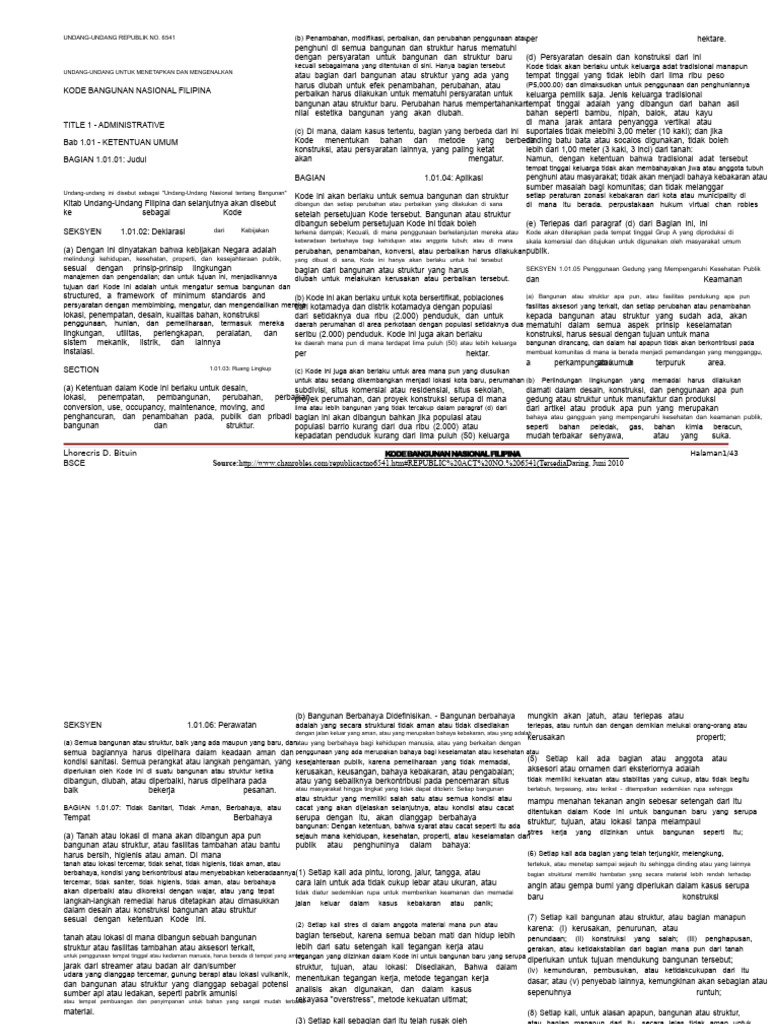 Kode Bangunan Filipina | PDF