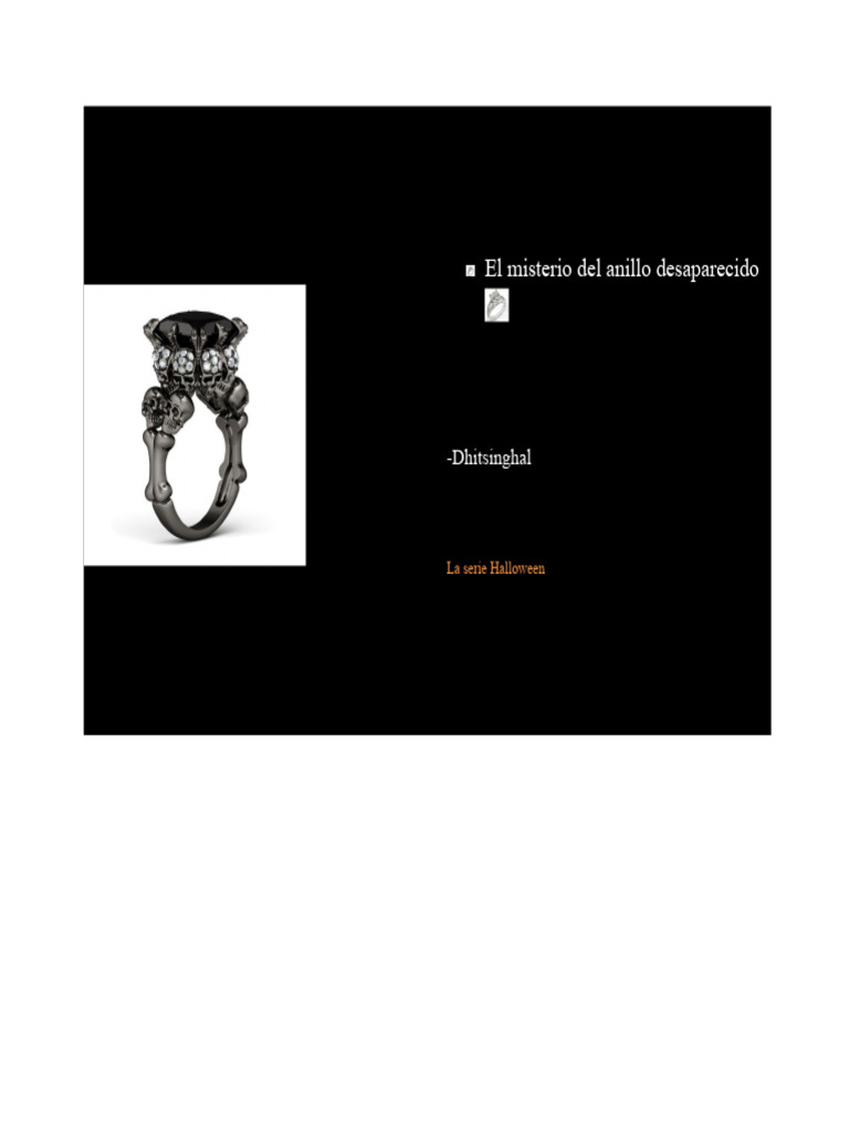 El Misterio Del Anillo Perdido | PDF