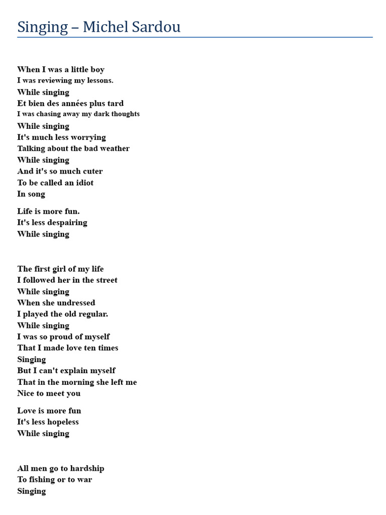 Singing 1 | PDF