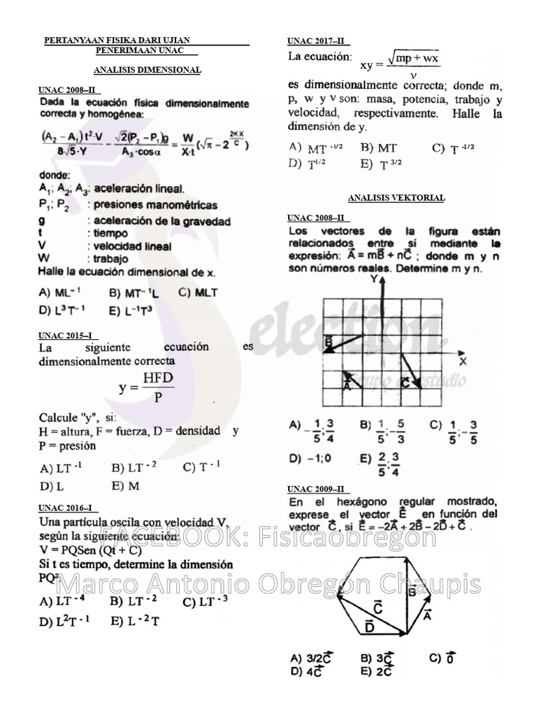 Ujian Masuk Unac 2008 - 2019 - Halaman Lengkap | PDF