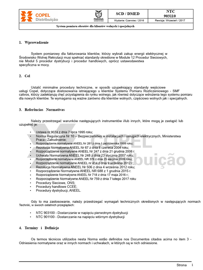 NTC903110 - Norma Techniczna Copel | PDF
