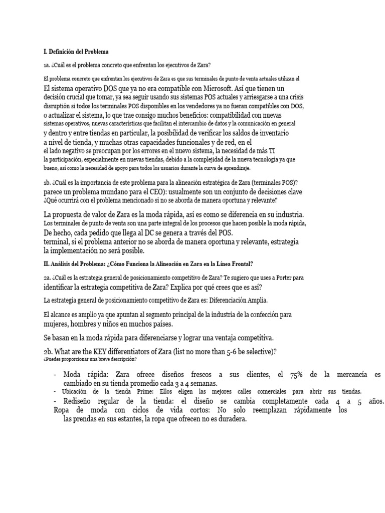 Zara TI para La Moda Rápida | PDF | Cadena de valor | Lean Manufacturing