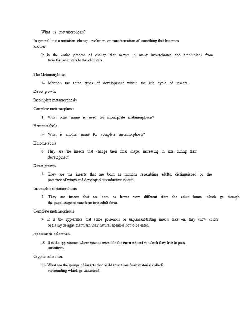 entomology questions.docx | PDF | Insects | Beetle