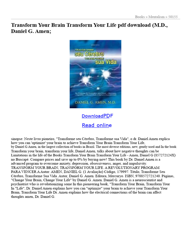 Transform Your Brain Transform Your Life | PDF
