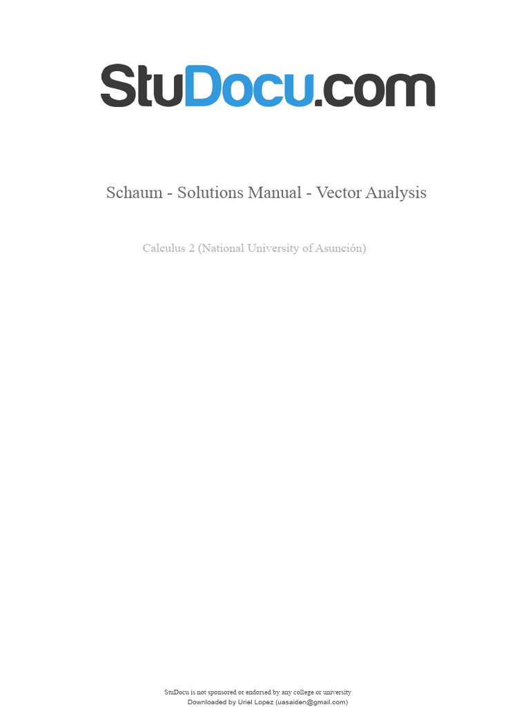 Schaum's Outline of Vector Analysis | PDF | Rotation | Euclidean Vector