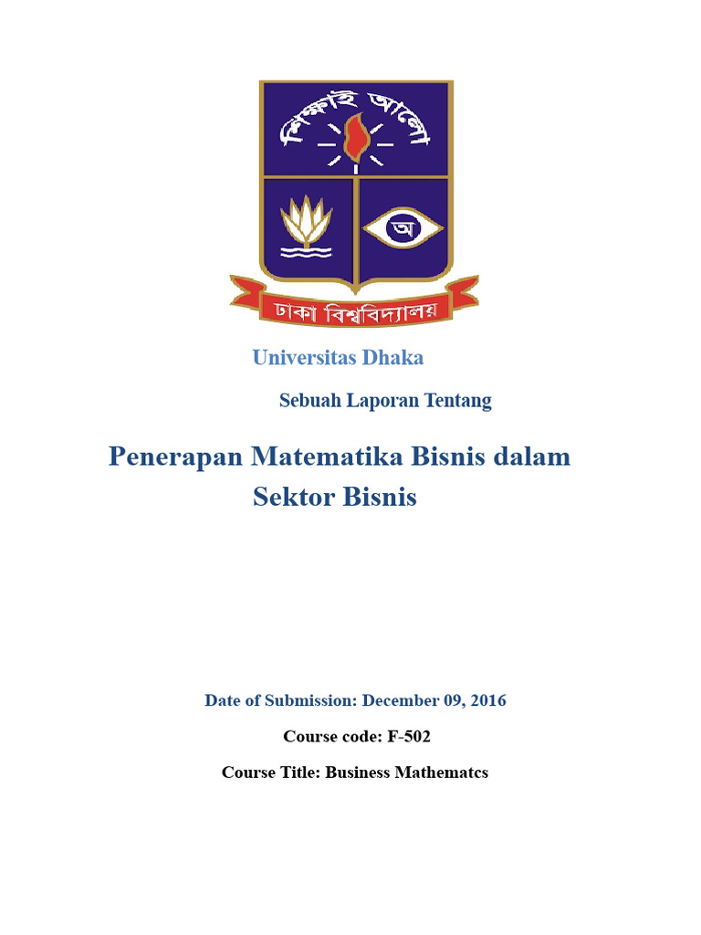 Laporan Matematika Bisnis | PDF