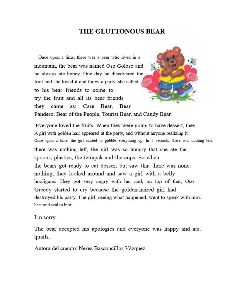 The Greedy Bear | PDF
