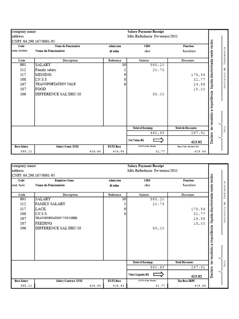 Paycheck Template | PDF | Money | Public Finance