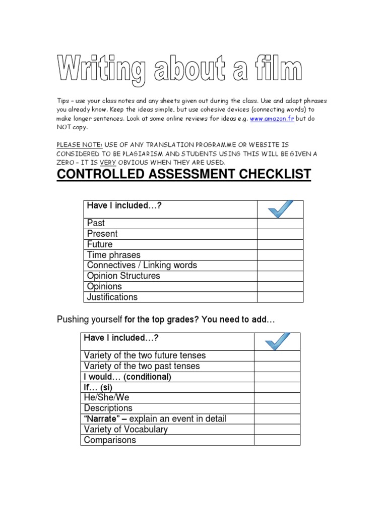 French GCSE - Film Review | PDF | Cinematography | Mr. Darcy