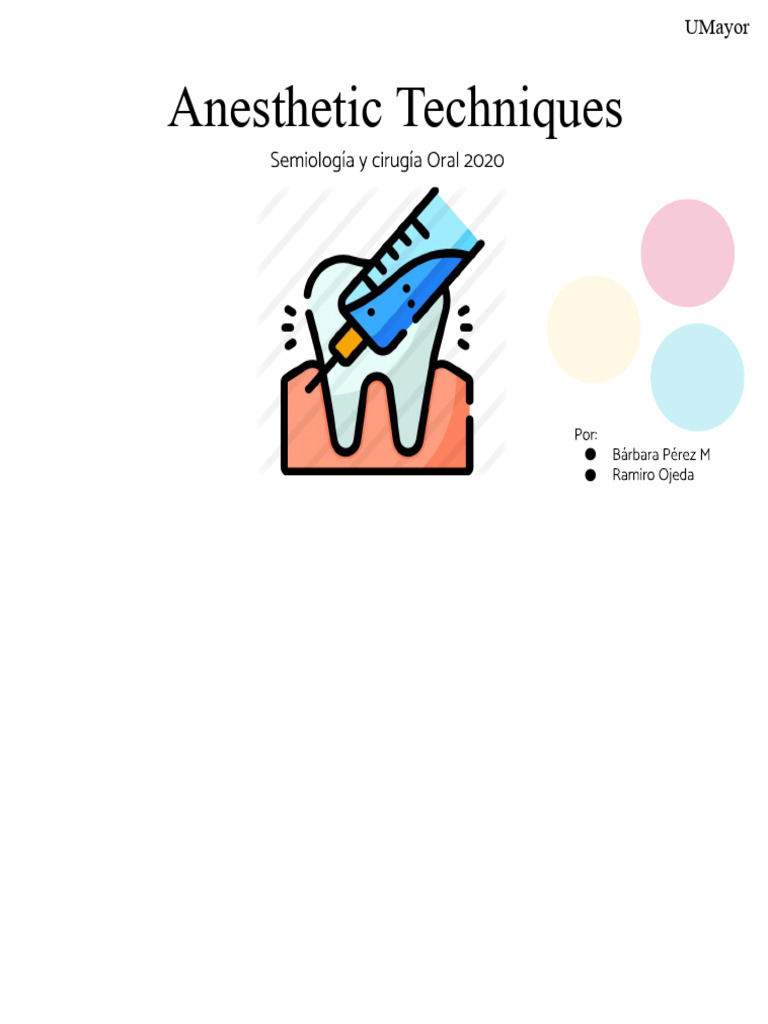 Dental anesthesia surgery | PDF | Anesthesia | Medical Specialties