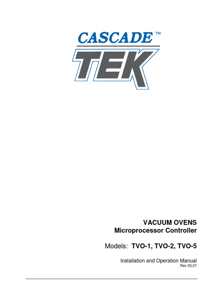 Vacuum Oven Installation Manual | PDF | Vacuum | Pump