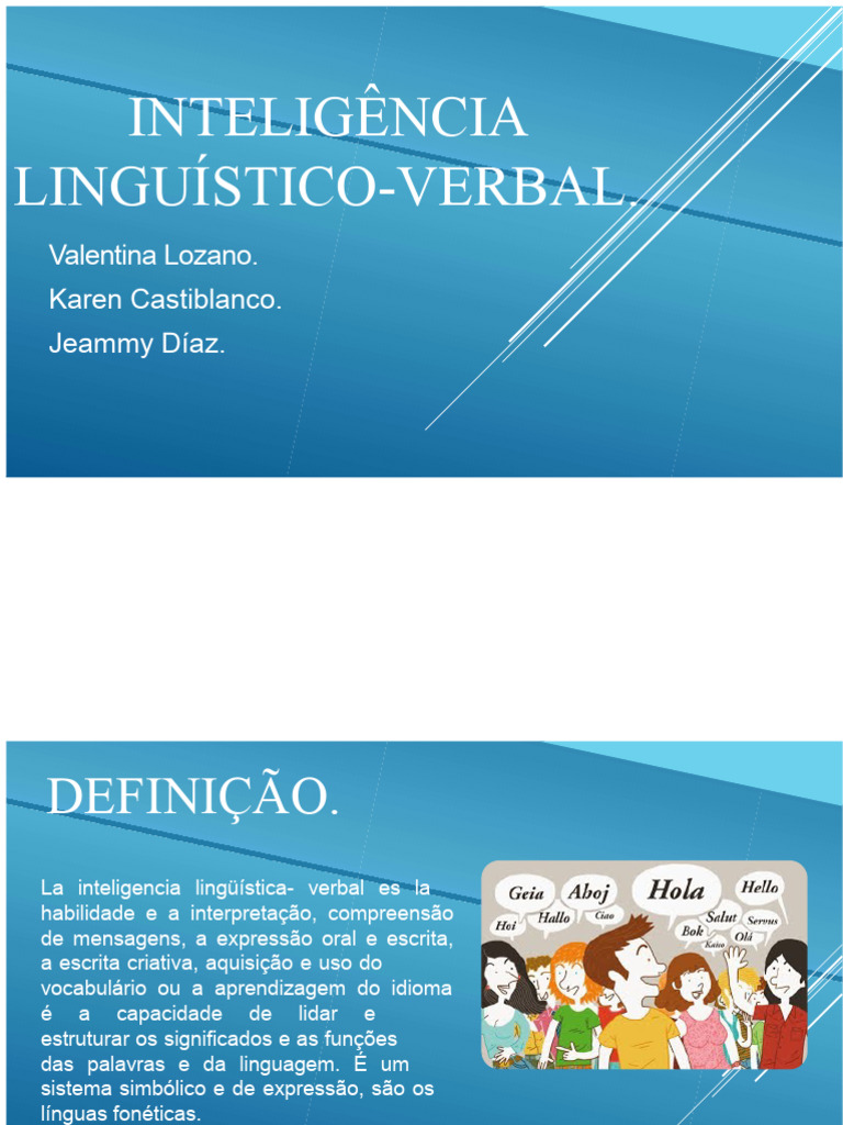 Inteligência Linguístico-Verbal: Definição e Características | PDF