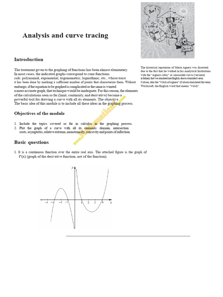 Analysis and plotting of curves | PDF | Function (Mathematics) | Asymptote
