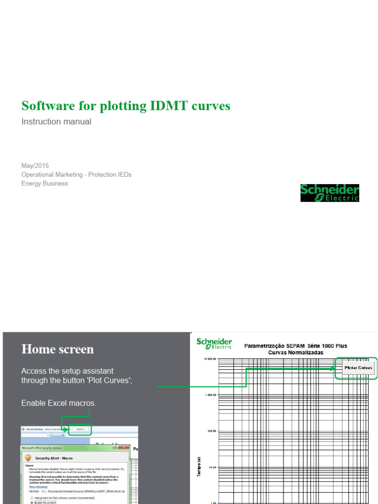 IDMT Curve Plotting Software Guide | PDF | Spreadsheet | Curve