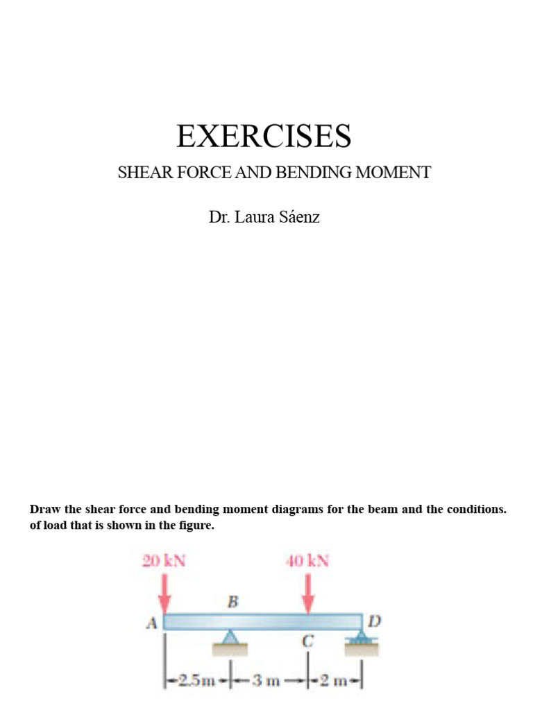 Exercises Bending Moment | PDF | Bending | Beam (Structure)