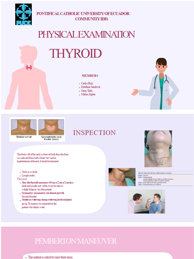 Thyroid Physical Examination Guide | PDF | Thyroid | Neck