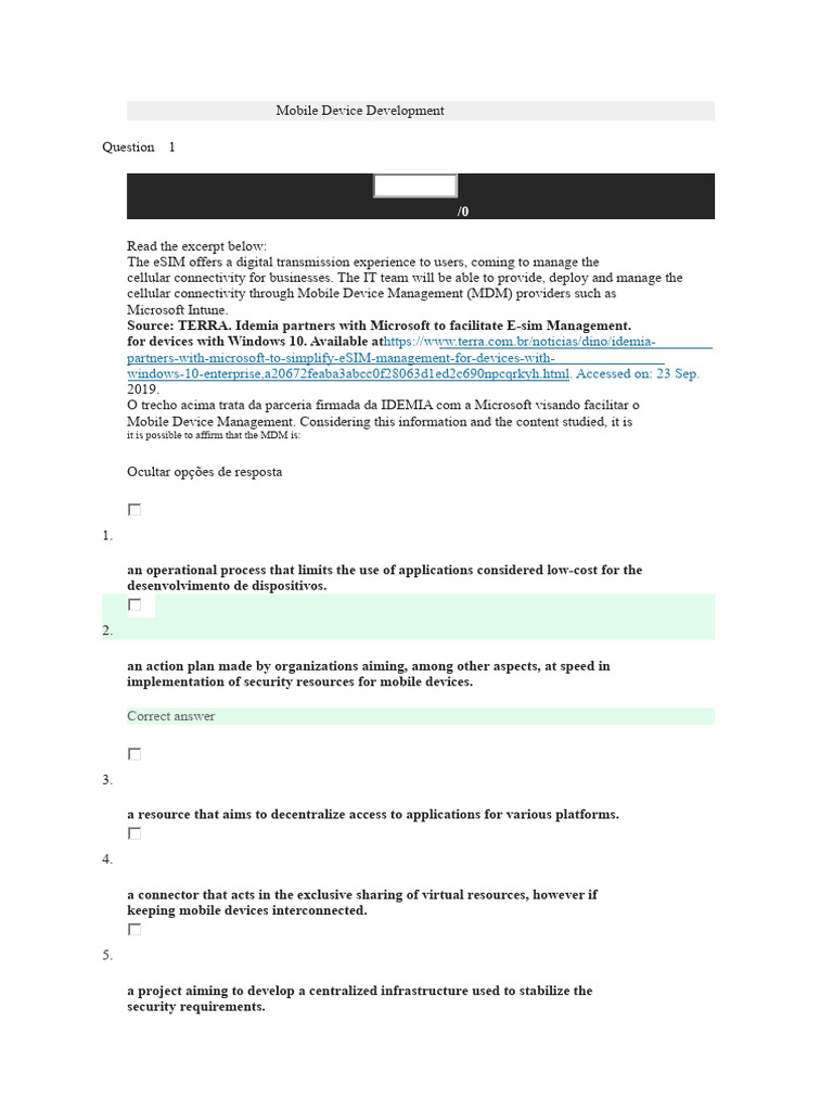 Mobile Device Development 1 | PDF | Smartphone | Android (Operating System)