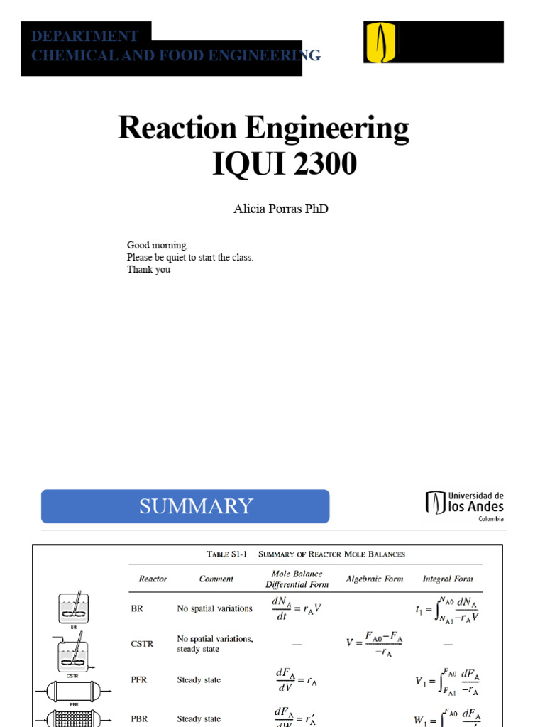 Design Equations (Batch - CSTR - PFR - BFR) Applications | PDF | Chemical Reactor | Physical ...