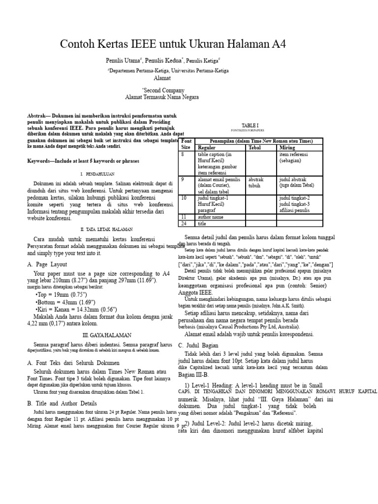 Format IEEE untuk Laporan Seminar | PDF