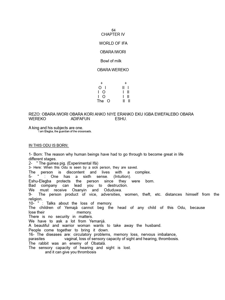 Understanding Odu Obara Iwori in Ifá | PDF | Tiger