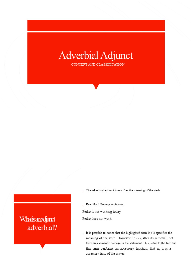Adverbial Complement - Slides | PDF | Adverb | Syntax