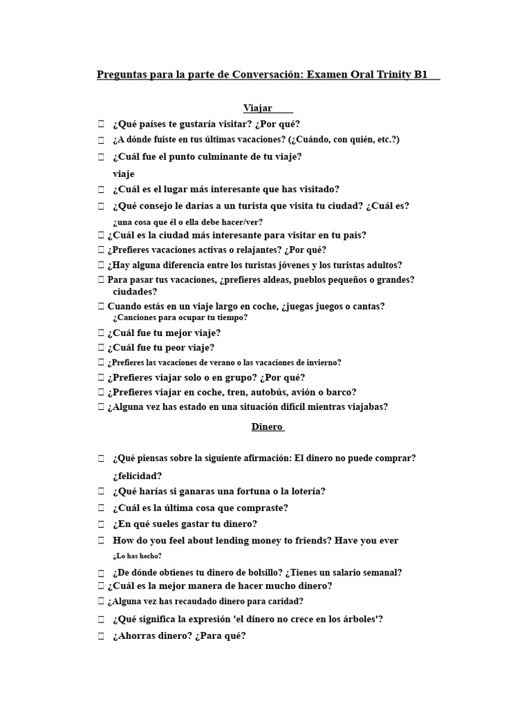 Preguntas para El Examen Oral | PDF