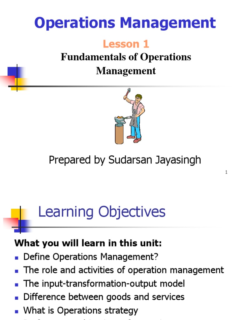 Understanding Operations Management: An Introduction to the Key ...