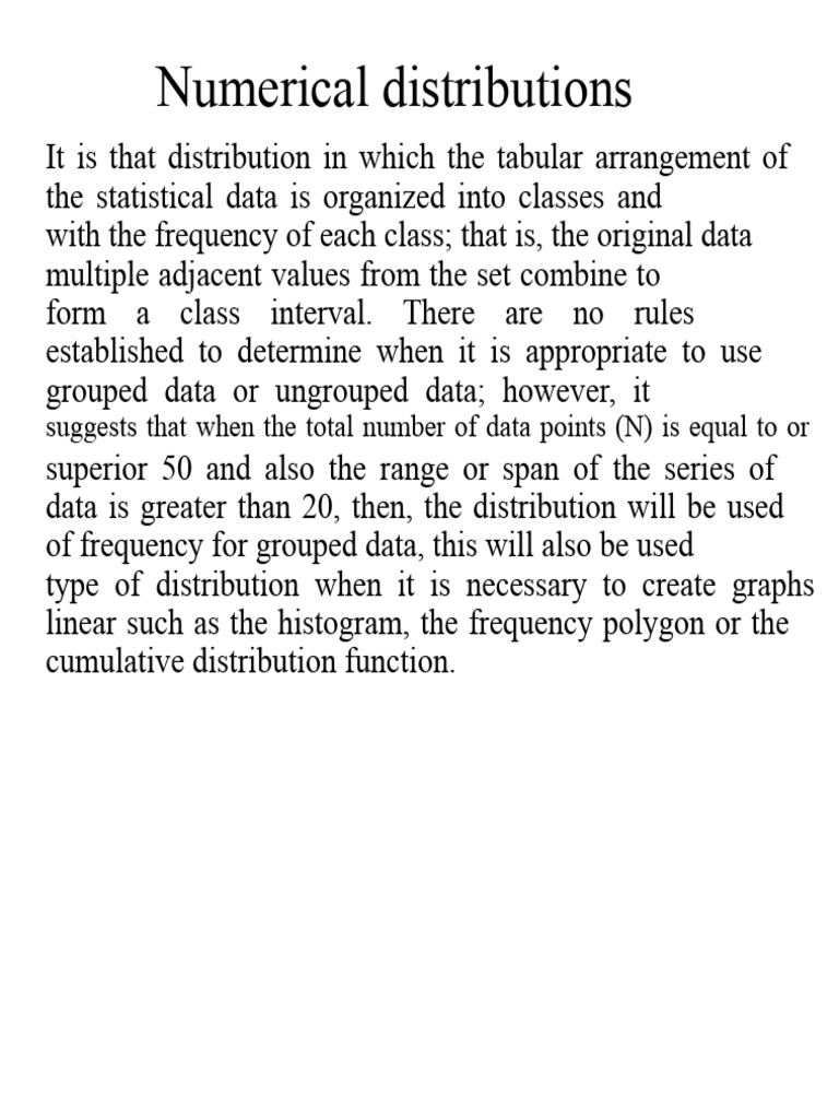 Understanding Numerical Distributions | PDF