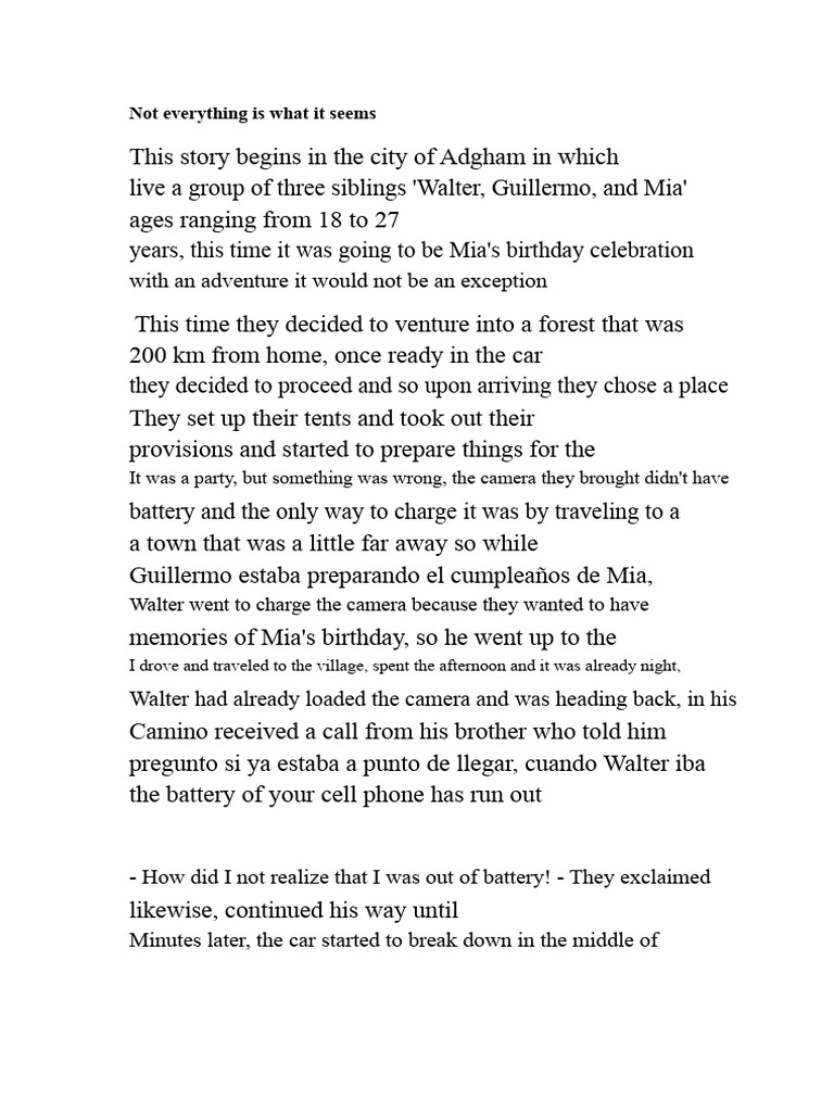 Not Everything Is What It Seems | PDF