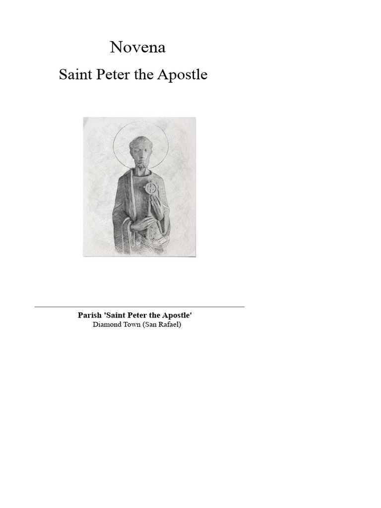 Novena to Saint Peter the Apostle | PDF | Saint Peter | Jesus