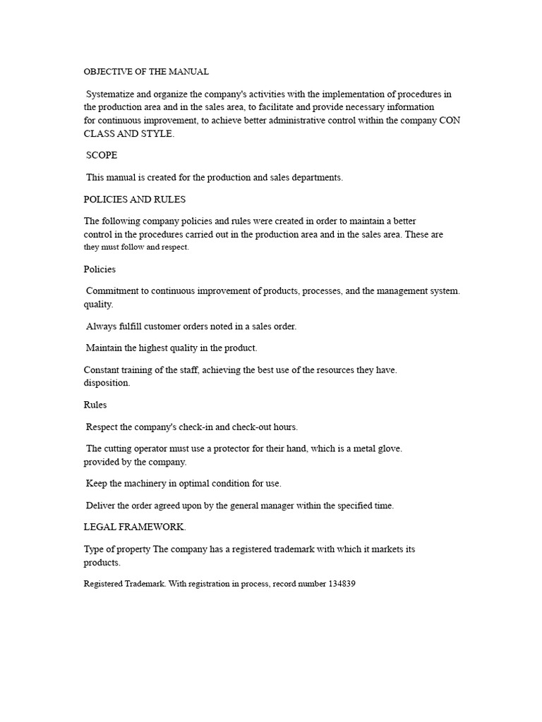 shirt manufacturing procedures manual.docx | PDF | Embroidery | Trademark