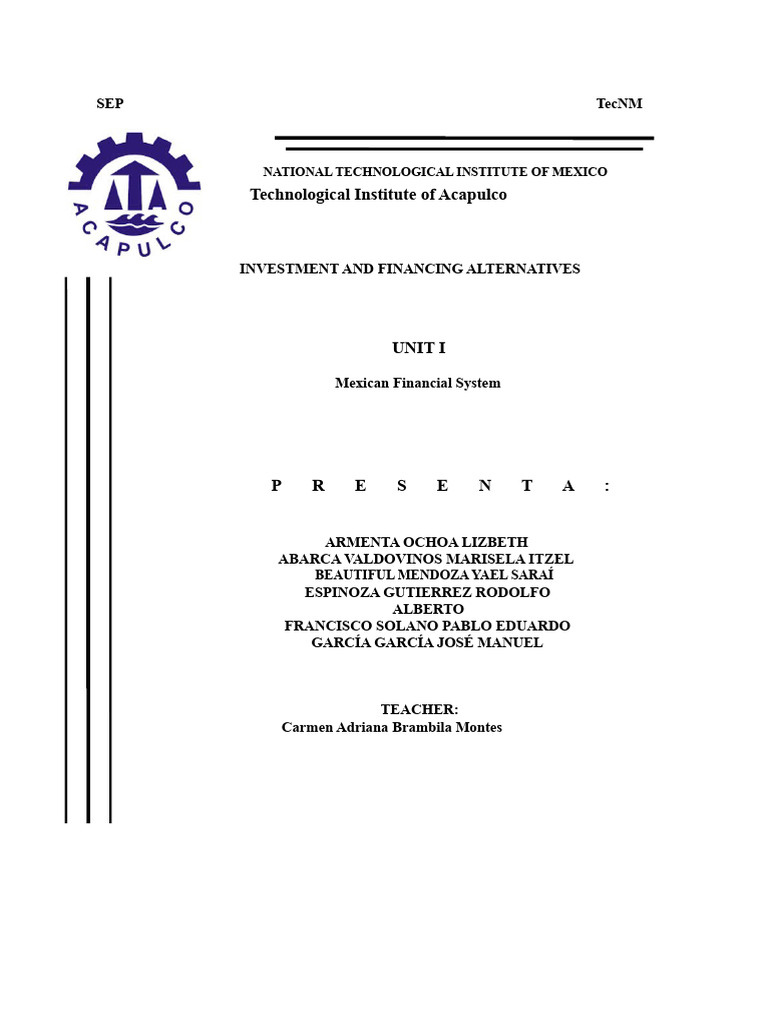 Mexican Financial System Overview | PDF | Banks | Insurance