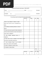 SNAP-IV ADHD Rating Scale Form | PDF