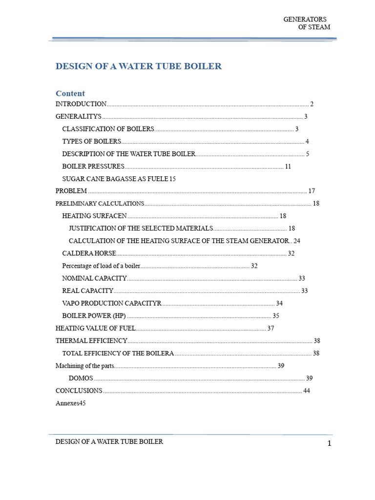 Water Tube Boiler Design Guide | PDF | Boiler | Enthalpy