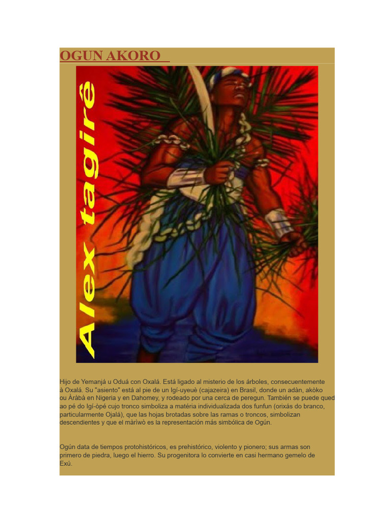 Ogun Akoro | PDF | Santeria