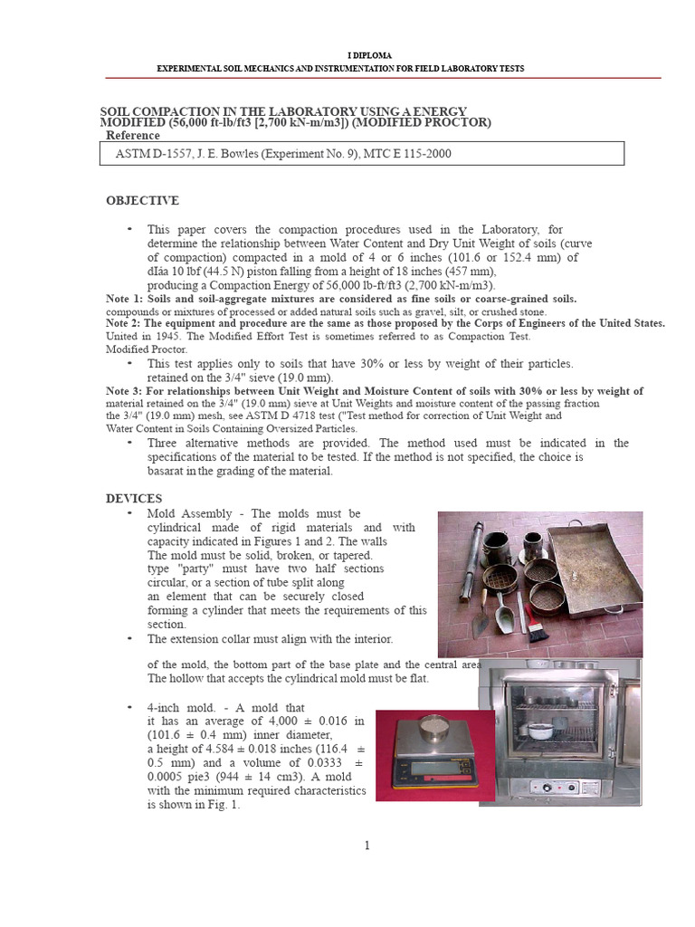 Modified Astm D-1577 PPT Proctor | PDF | Soil Mechanics | Earth Sciences