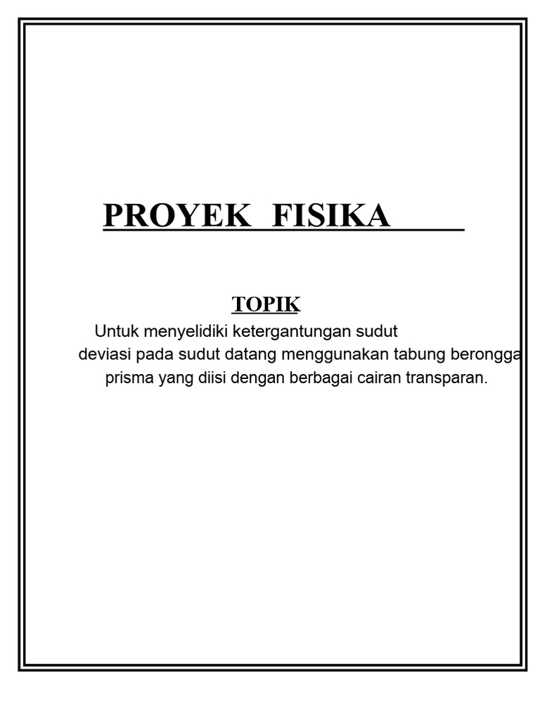 Proyek Penyelidikan Fisika 3 | PDF