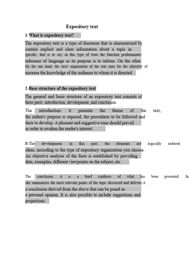 Expository text..... | PDF | Linguistics | Vocabulary