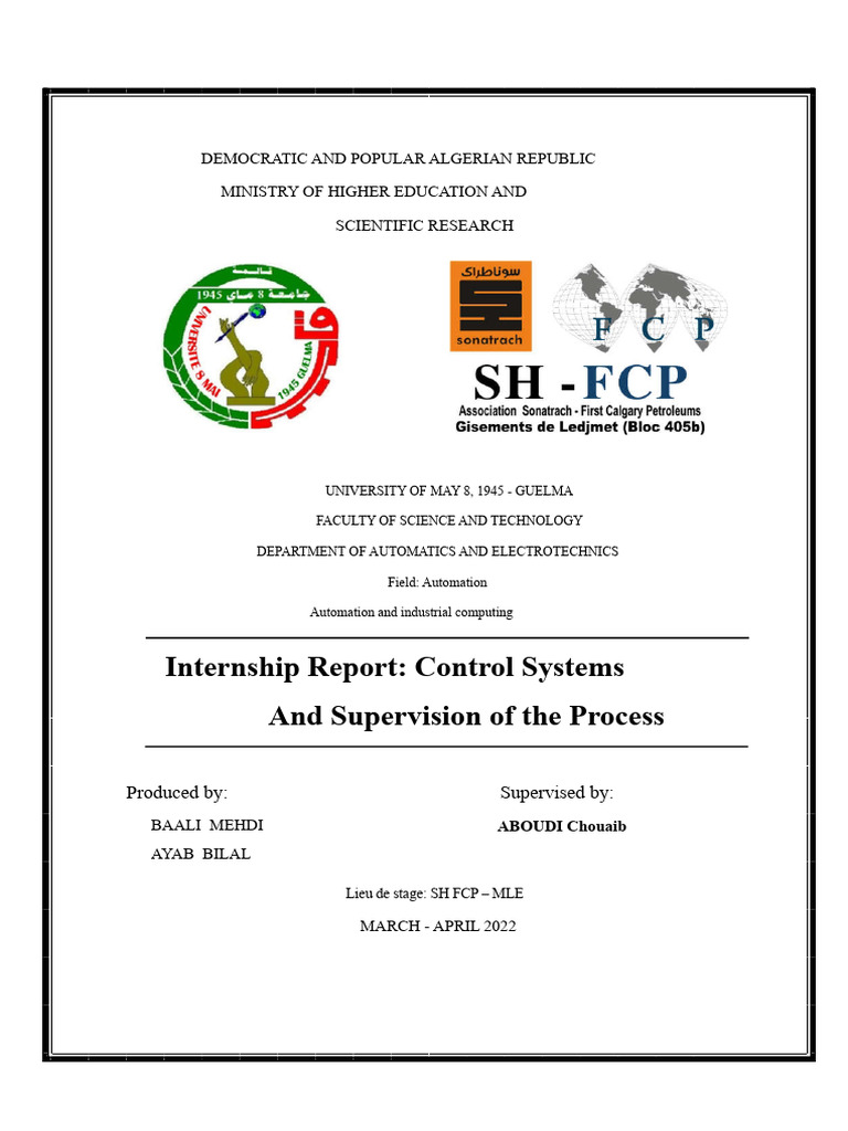Internship_Report_2022_SH_FCP_GSE_Groupem | PDF | Programmable Logic ...