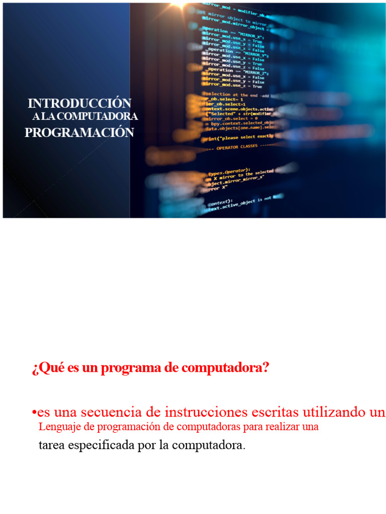 Introducción a la Programación Informática | PDF | Algoritmos ...