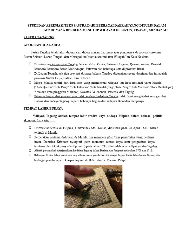 Sastra Tagalog dan Visayas: Warisan Budaya Filipina | PDF